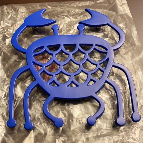 Crate&Barrel | Kitchen | New Cratebarrel Crab Trivet Blue | Poshmark